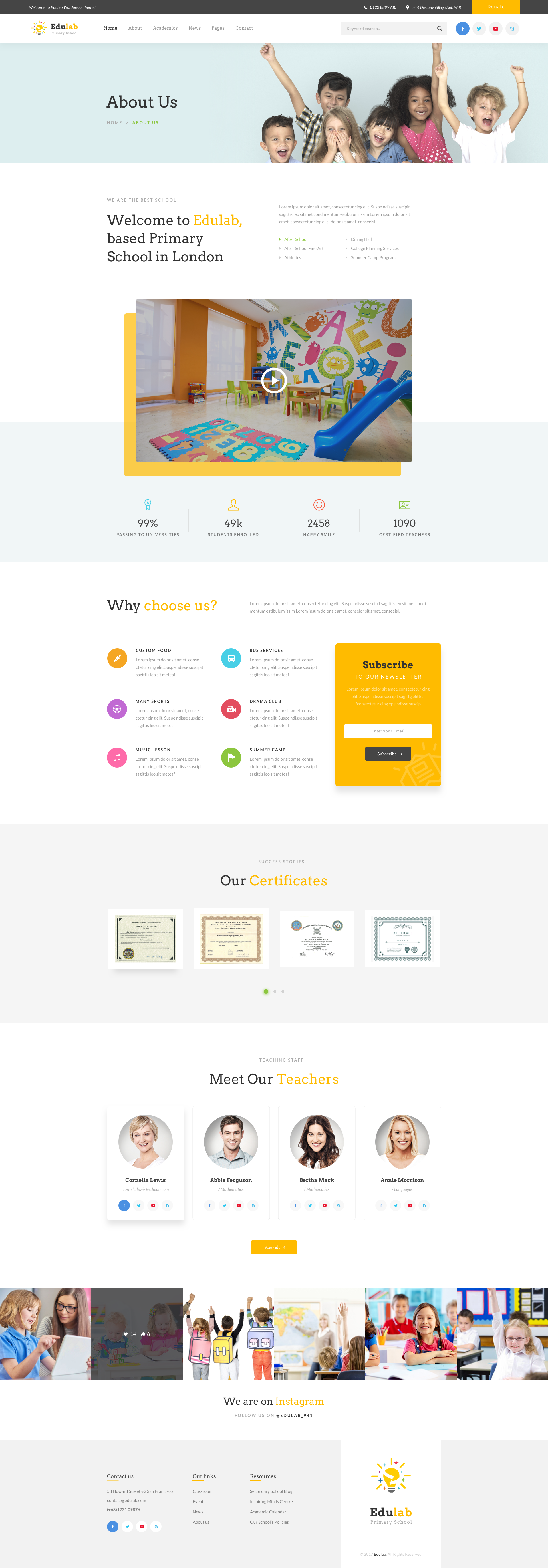 Edulab - Primary School Education Sketch Template by ThemeSun | ThemeForest